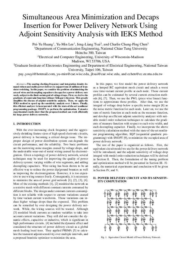 (PDF) Simultaneous area minimization and decaps insertion for power delivery network using ...
