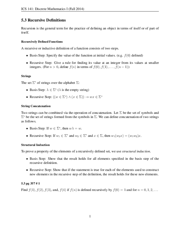 (PDF) Recursive Definitions QA