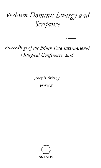 (PDF) The Neo-Vulgate as Official Liturgical Translation (full text)