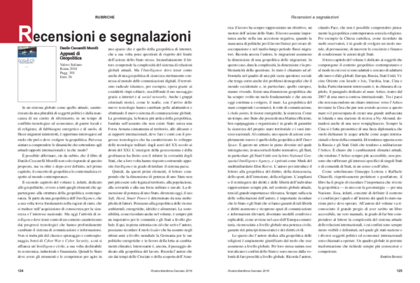 (PDF) Recensione di: Danilo Ceccarelli Morolli, Appunti di Geopolitica ...