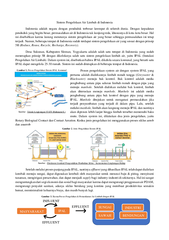 (PDF) Sistem Pengolahan Air Limbah di Indonesia