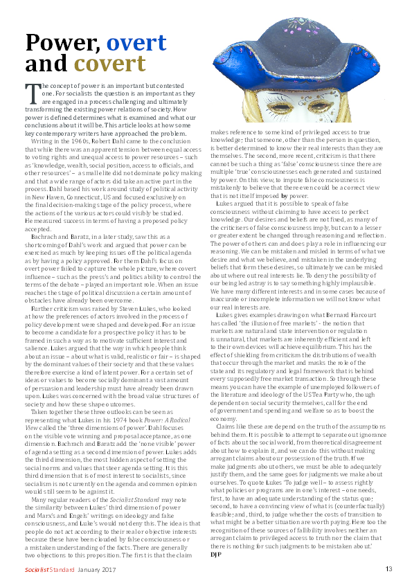 (PDF) Power, Overt and Covert