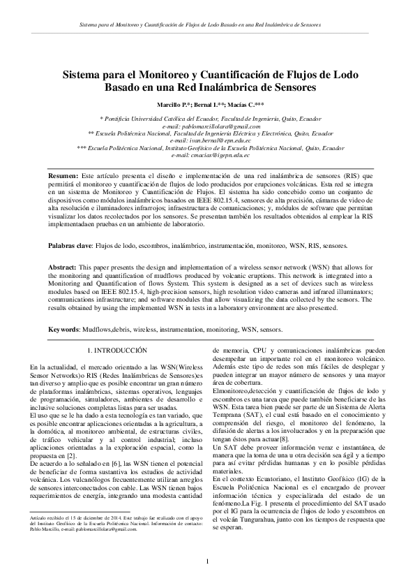 (PDF) Sistema para el Monitoreo y Cuantificación de Flujos de Lodo Basado en una Red Inalámbrica ...