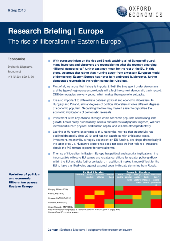 (PDF) The rise of illiberalism in Eastern Europe