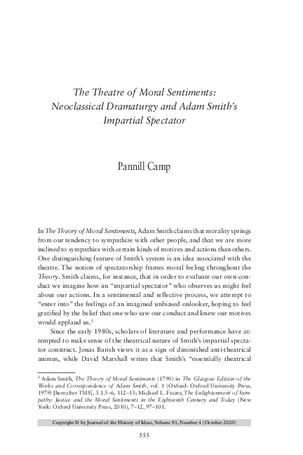 (PDF) The Theatre of Moral Sentiments: Neoclassical Dramaturgy and Adam ...