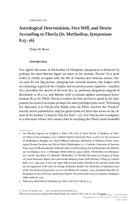 (PDF) Astrological Determinism, Free Will, and Desire According to St ...