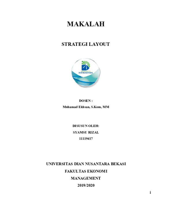 (DOC) makalah STRATEGI LAYOUT