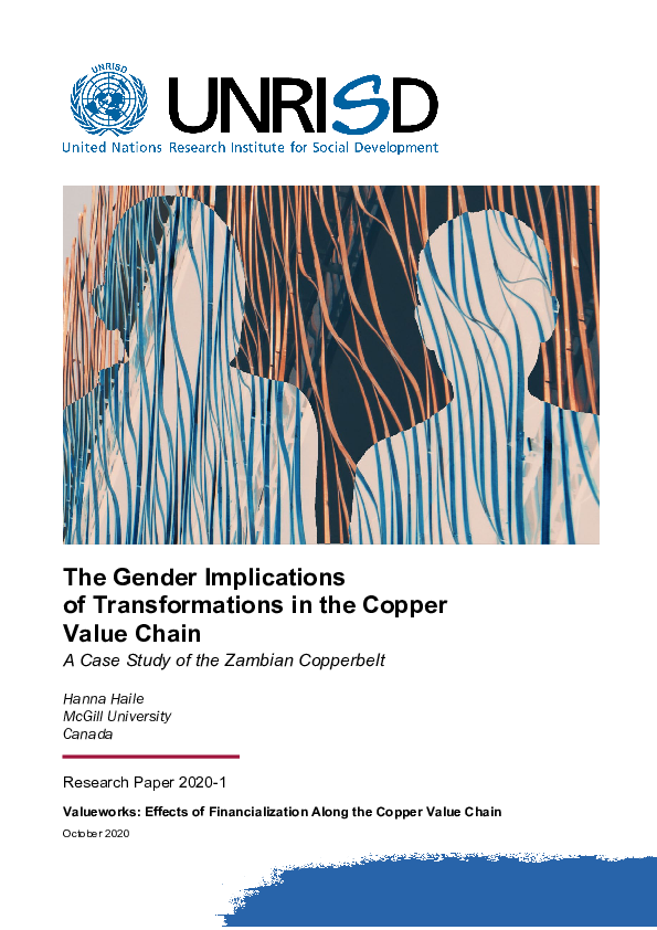 (PDF) The Gender Implications of Transformations in the Copper Value ...