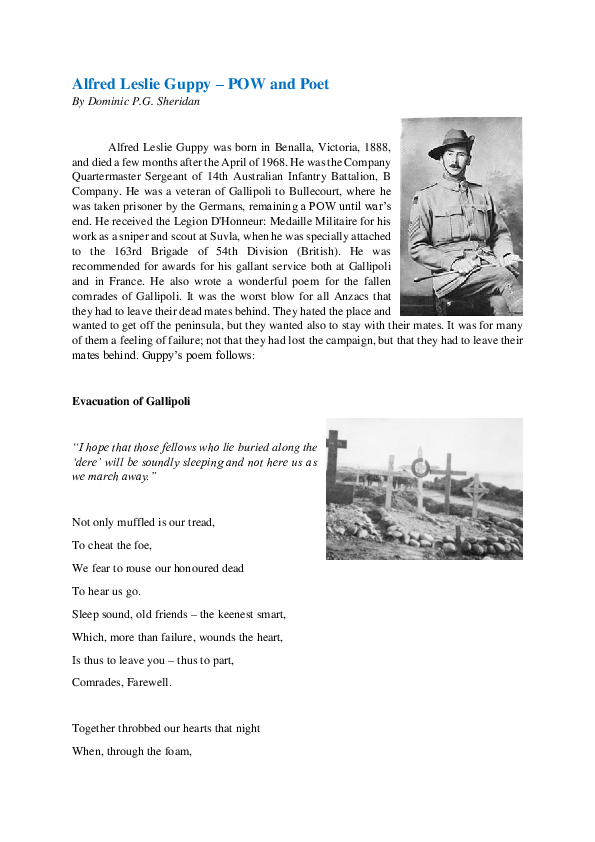 (PDF) Alfred Leslie Guppy -POW and Poet