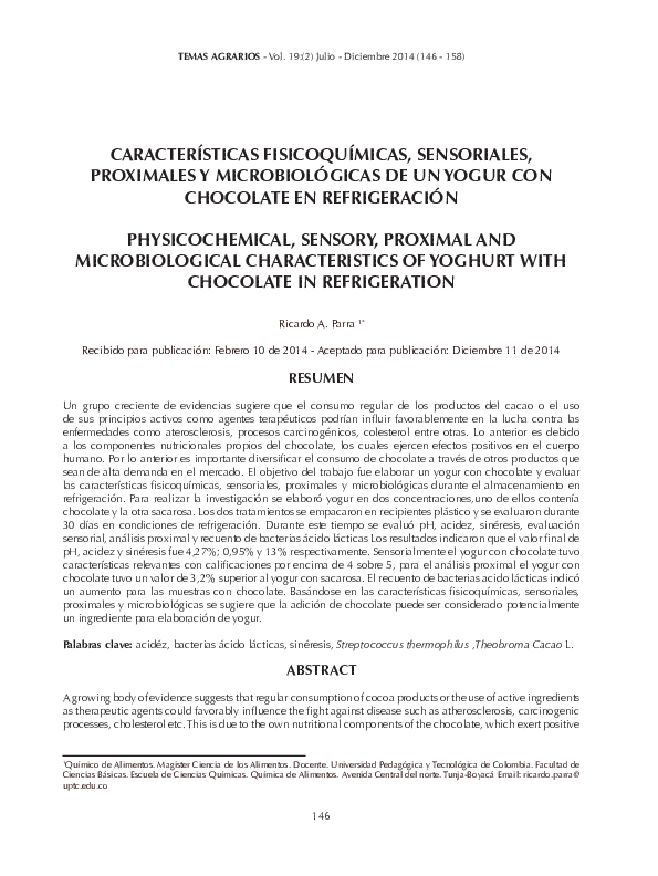 (PDF) Physicochemical, sensory, proximal and microbiological characteristics of yoghurt with ...