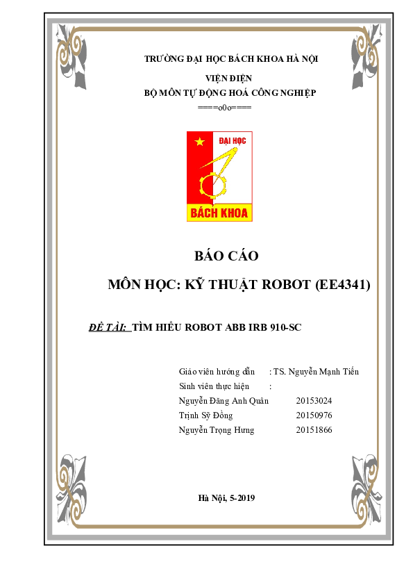 (DOC) BTL ROBOT | Đức Thanh - Academia.edu