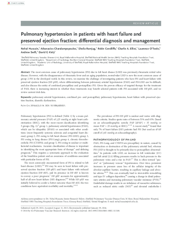 (PDF) Pulmonary hypertension in patients with heart failure and preserved ejection fraction ...