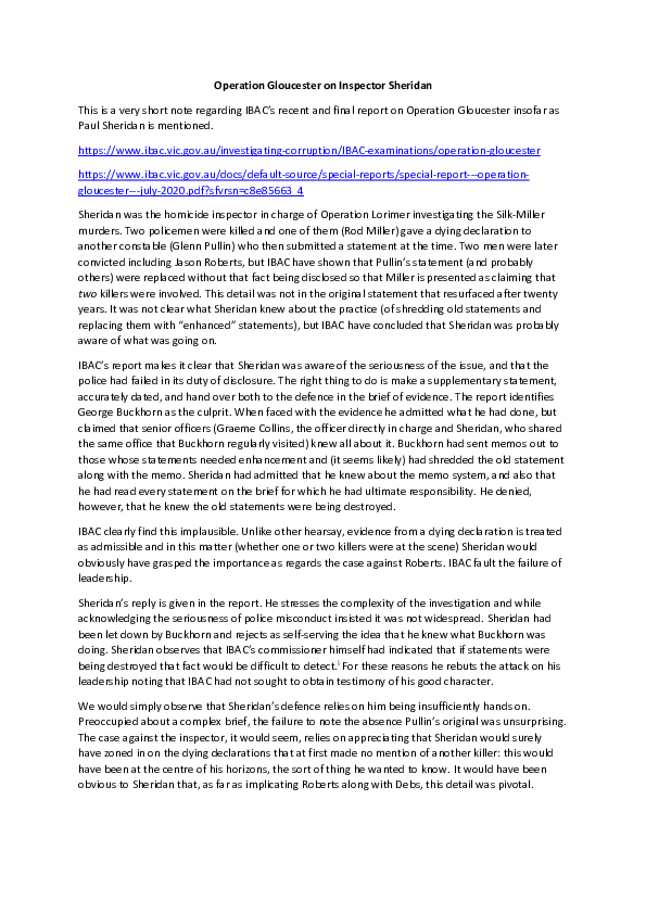 (PDF) Operation Gloucester on Inspector Sheridan