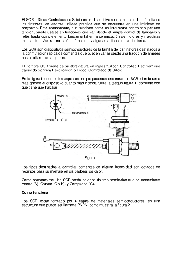 (PDF) El SCR tiristores