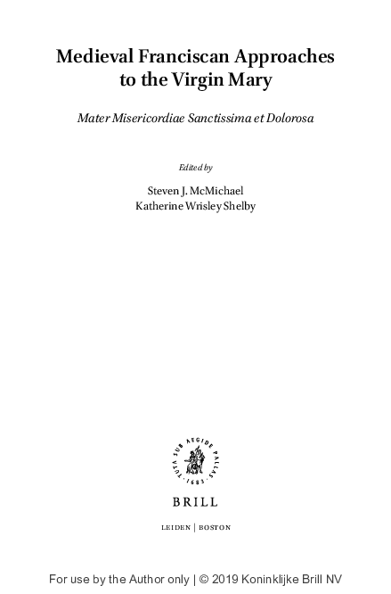 (PDF) Introduction by Steven McMichael to 'Medieval Franciscan ...