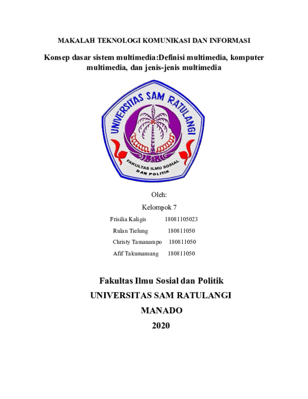 (DOC) Konsep dasar sistem multimedia:Definisi multimedia, komputer ...