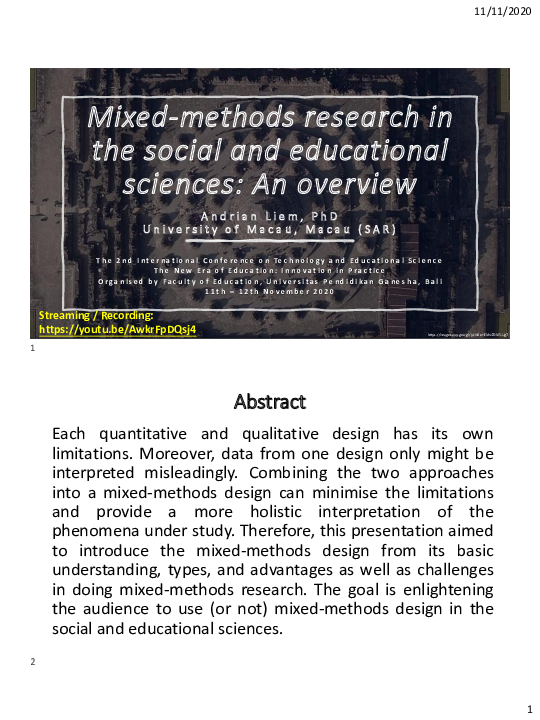 (PDF) Mixed-methods research in the social and educational sciences: An ...