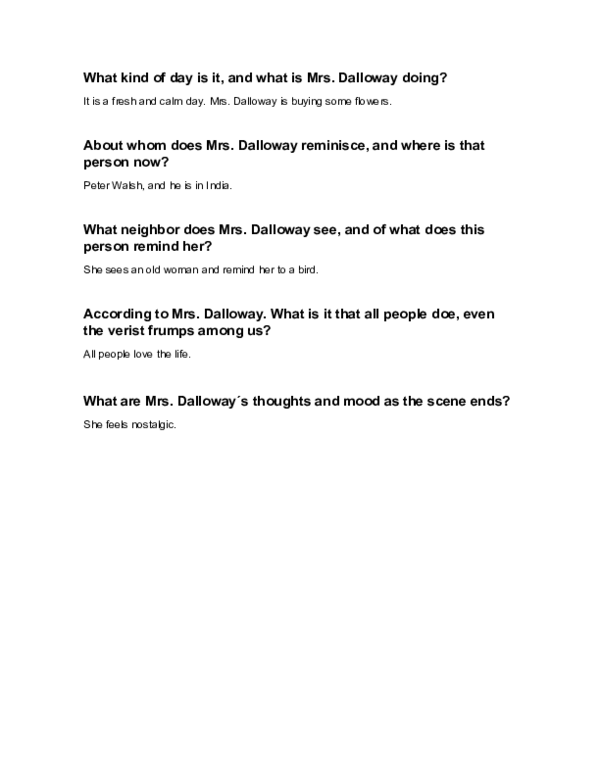 (DOC) Mrs. Dalloway