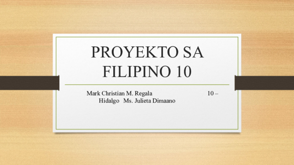 (PPT) Filipino project