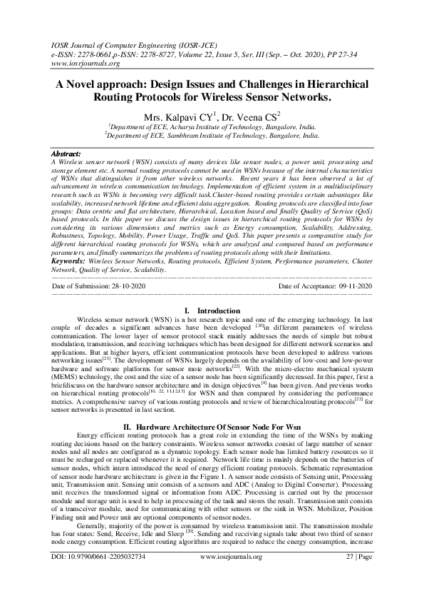 Pdf A Novel Approach Design Issues And Challenges In Hierarchical Routing Protocols For