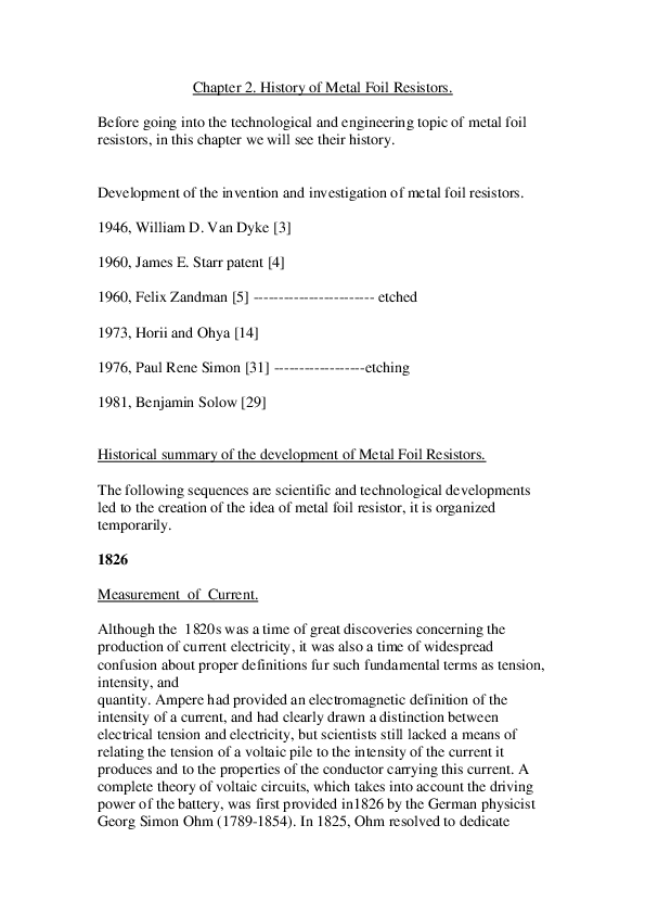 (PDF) Chapter 2. History of Metal Foil Resistors