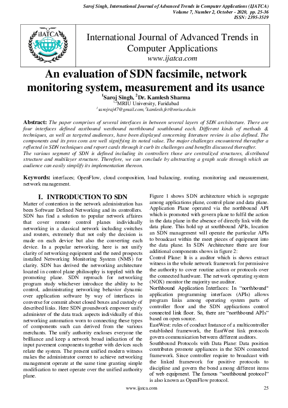 (PDF) An evaluation of SDN facsimile, network monitoring system ...
