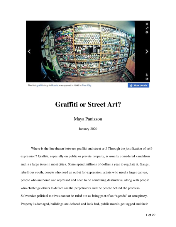 (PDF) Graffiti or Street Art?
