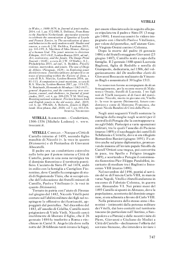 (PDF) Vitelli, Camillo