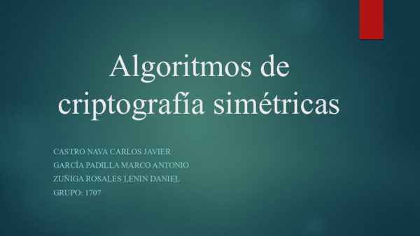 (PPT) Algoritmos de criptografia simetricos