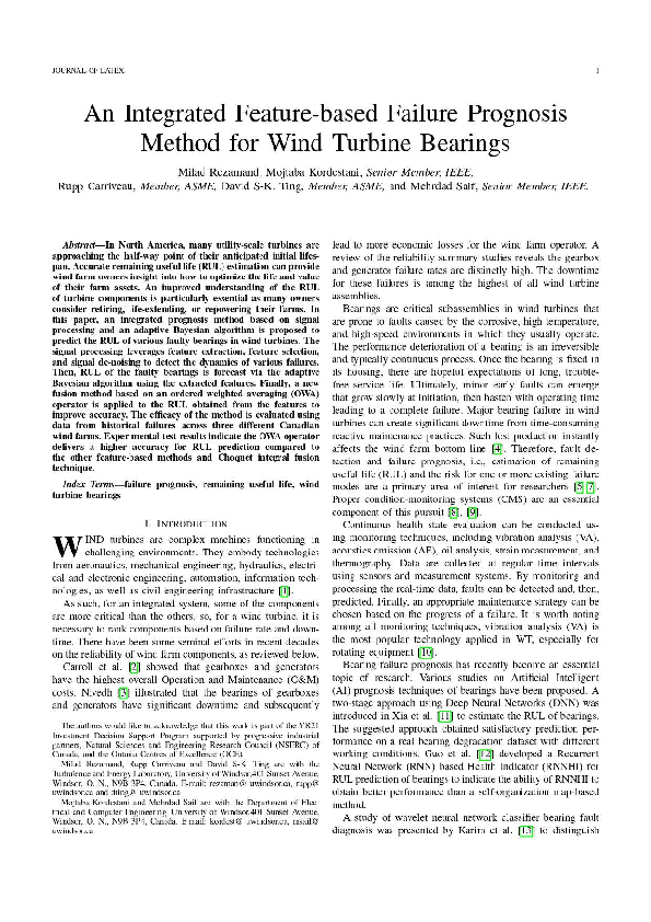 (PDF) An Integrated Feature-based Failure Prognosis Method for Wind ...