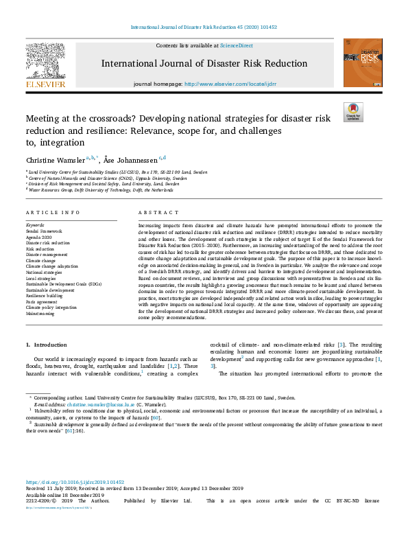 (PDF) Meeting at the crossroads? Developing national strategies for ...