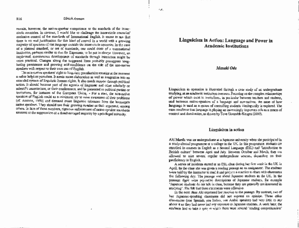 (PDF) Linguicism In Action: Language and Power In Academic Institutions