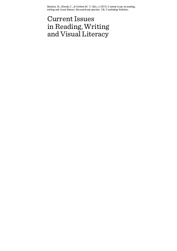 (PDF) Current Issues in Reading Writing and Visual Literacy