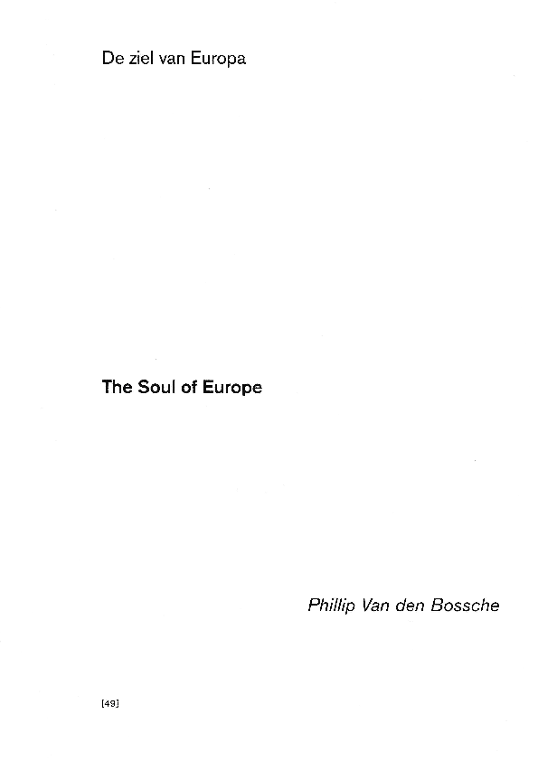 (PDF) The Soul of Europe