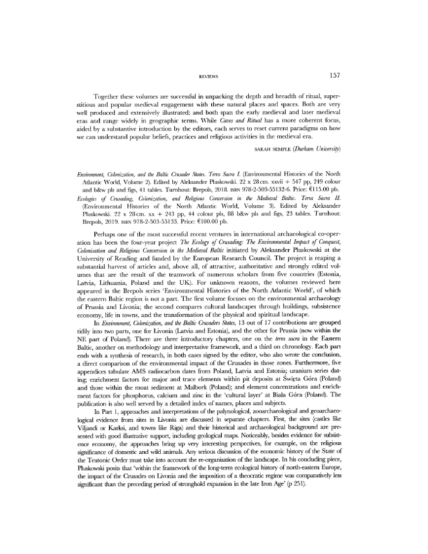 (PDF) Review of Environment, Colonization, and the Baltic Crusader ...