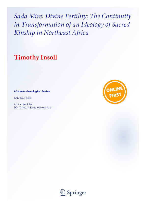 (PDF) Insoll, T. 2020. Review of “Divine Fertility. The Continuity in ...