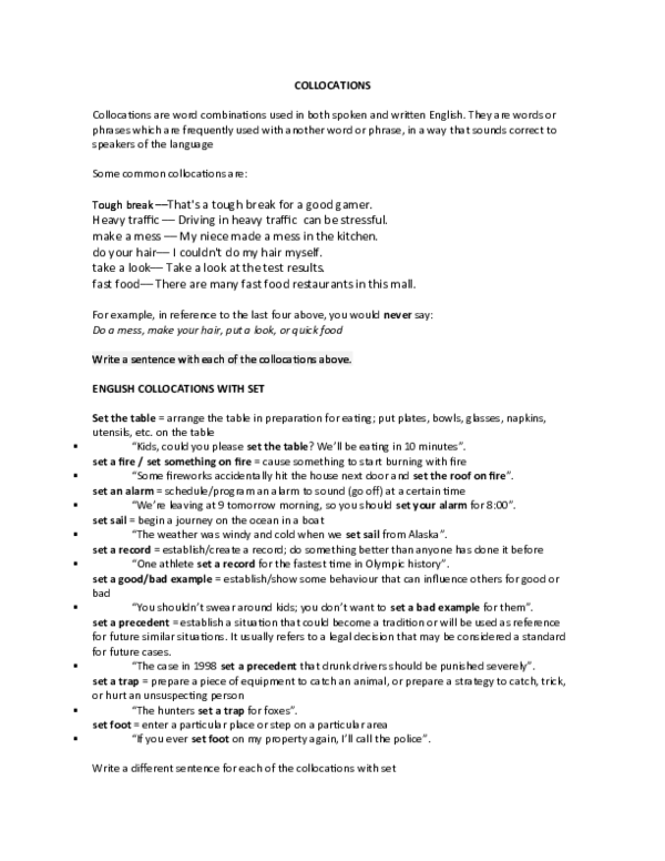 (DOC) Collocations vs Phrasal verbs exercises 14 04 2020