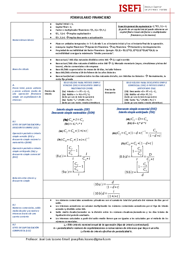 (DOC) FORMULARIO FINANCIERO