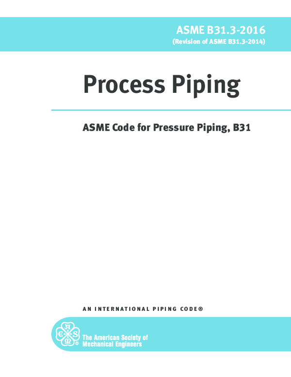 (PDF) Process Piping ASME Code for Pressure Piping, B31