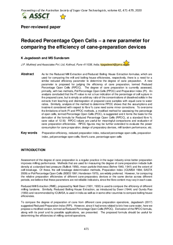 (PDF) Reduced Percentage Open Cells (RPOC) - A new parameter for ...