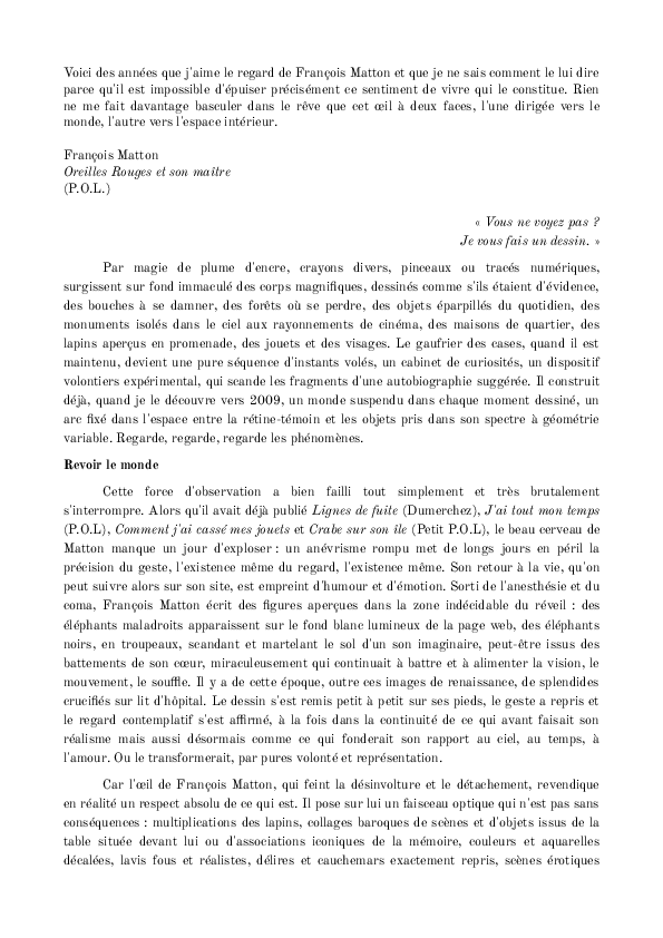 (PDF) L' art de ne pas nommer (François Matton, dessinateur zen) | Luc ...