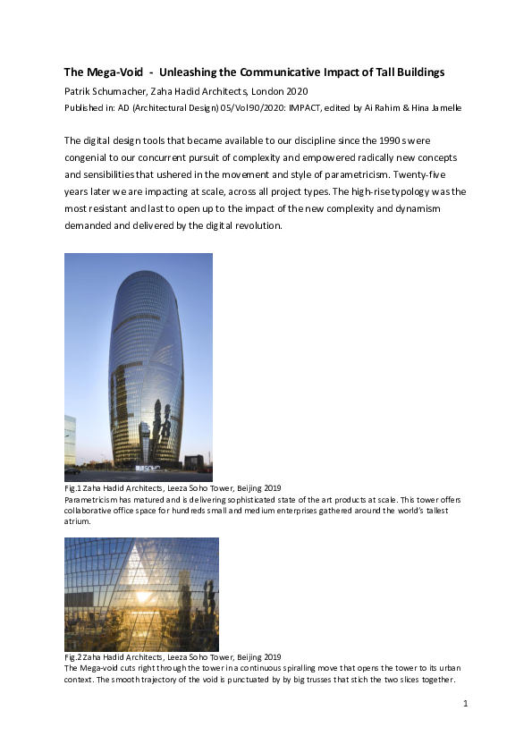 (PDF) The Mega-Void - Unleashing the Communicative Impact of Tall Buildings