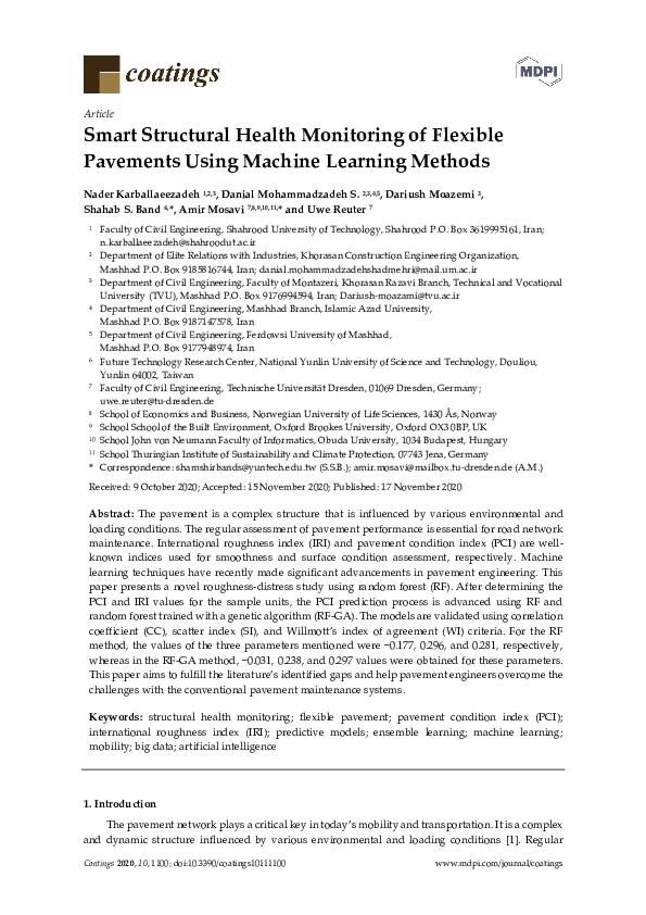 (PDF) Smart Structural Health Monitoring of Flexible Pavements Using ...