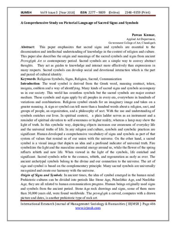 (PDF) A Comprehensive Study on Pictorial Language of Sacred Signs and ...