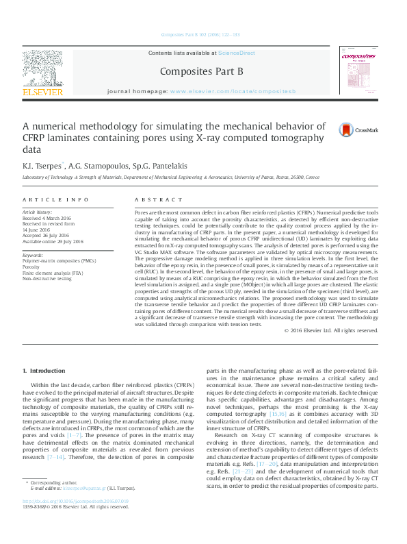(PDF) A numerical methodology for simulating the mechanical behavior of ...