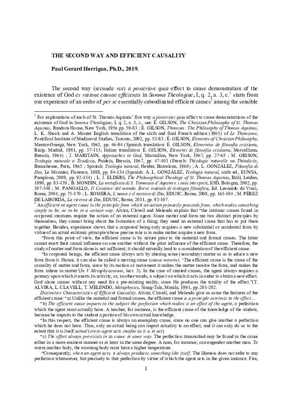 (PDF) The Second Way and Efficient Causality