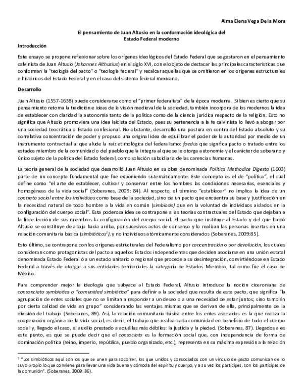 (PDF) El pensamiento de Johannes Althusius en la conformación ...
