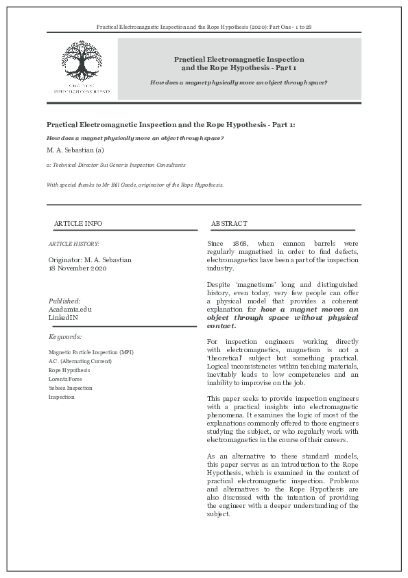 (PDF) Practical Electromagnetic Inspection and the Rope Hypothesis ...