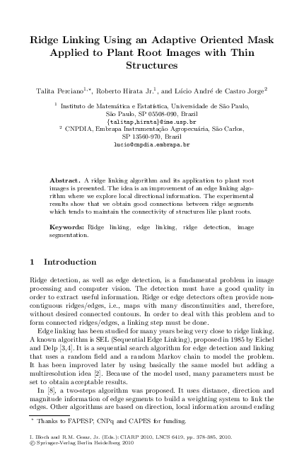 (PDF) Ridge Linking Using An Adaptive Oriented Mask Applied to Plant Root Images With Thin ...