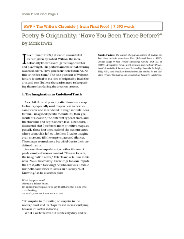 (PDF) Poetry and Originality